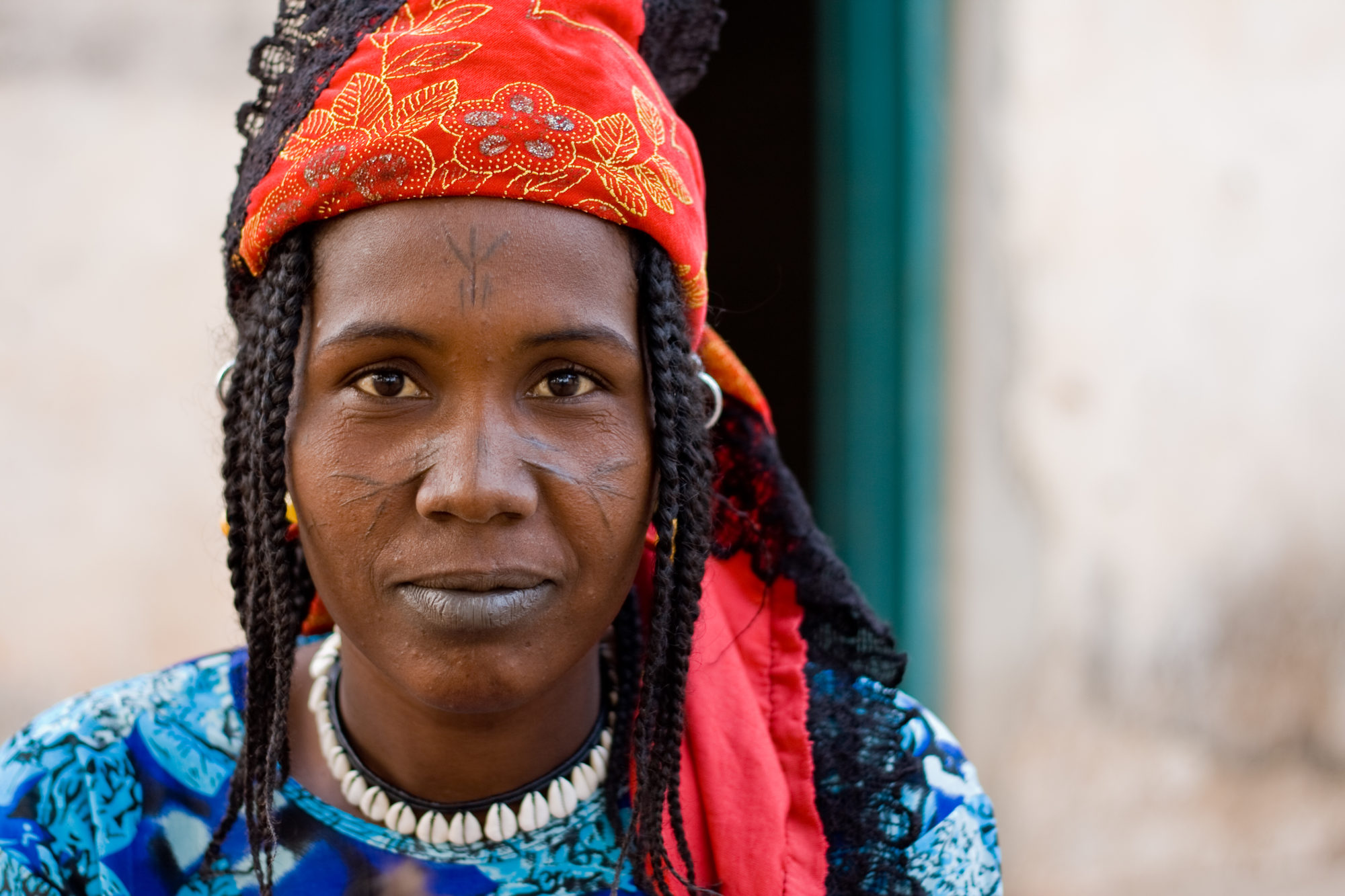 Red Head Scarf - IMB