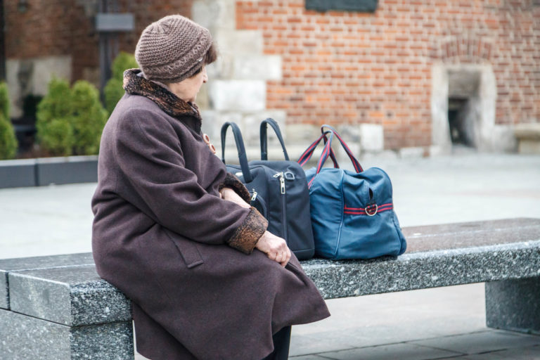 Old Woman Waiting - IMB
