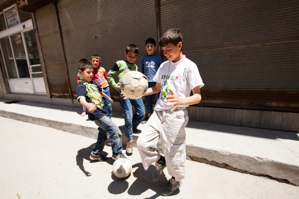 Turkish Kids Playing Football - IMB